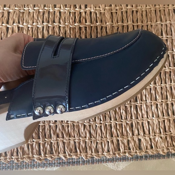 Hunter | Shoes | Hunter Refined Italian Penny Loafer Clog Navy Blue ...